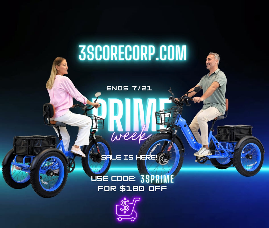 3SCORE Electric Folding Tricycle for Adults 750W Motor 48V Battery Fat – 3scorecorp.com
