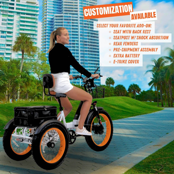 3SCORE Fat Tire Foldable Electric Tricycles 750W Motor 48V Battery – 3scorecorp.com